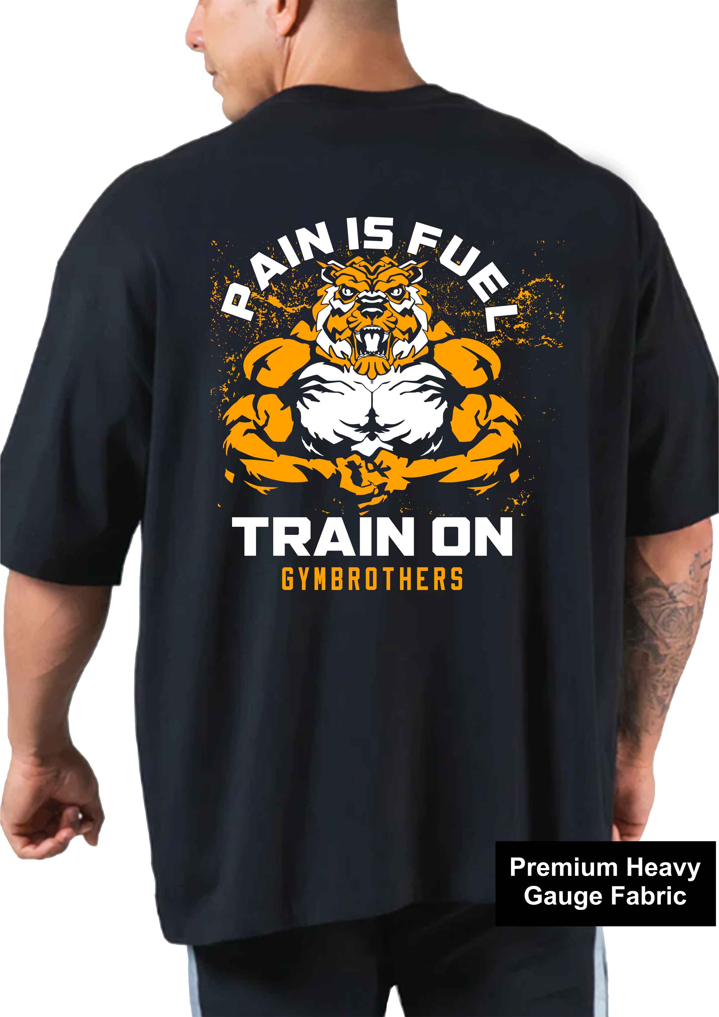 PAIN IS FUEL TRAIN ON Oversize T-shirt – Gymbrothers