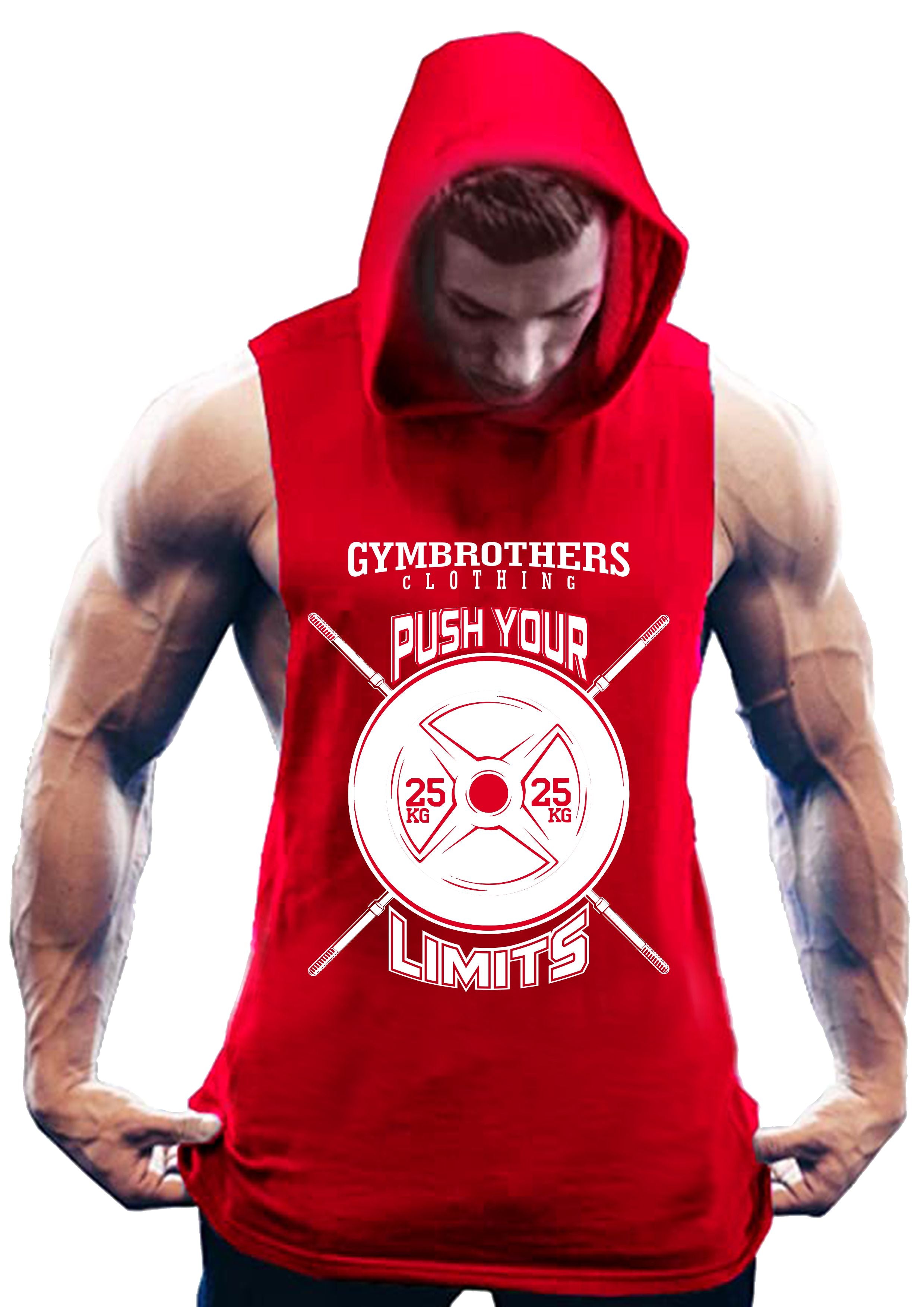 Gymbrothers Push Your Limit sleeveless gym hoodie